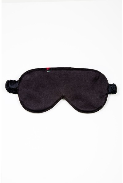 Lila Rosa Ipek Uyku Maskesi Göz Bandı
