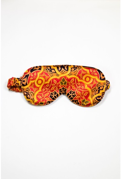 Lila Rosa Ipek Uyku Maskesi Göz Bandı