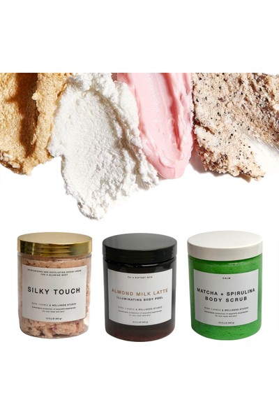 DeDe Candle Wellness Studio 3 Aşamalı Vücut Peelingi Seti | Body Scrub Trio DeDe Candle Wellness Studio 3 Aşamalı Vücut Peelingi Seti | Body Scrub Trio