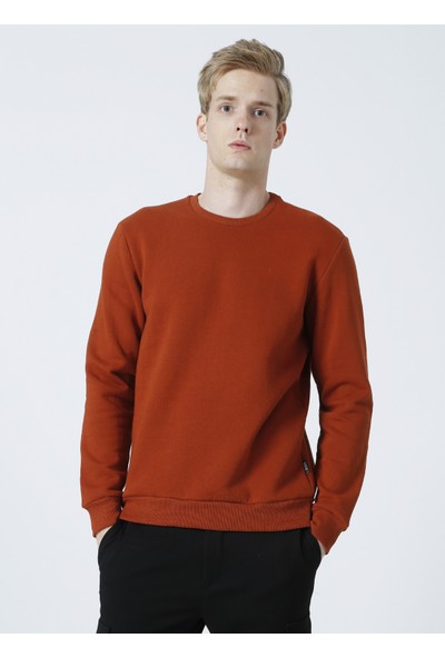 Only & Sons O Yaka Normal Düz Koyu Turuncu Erkek Sweatshirt Only & Sons O Yaka Normal Düz Koyu Turuncu Erkek Sweatshirt