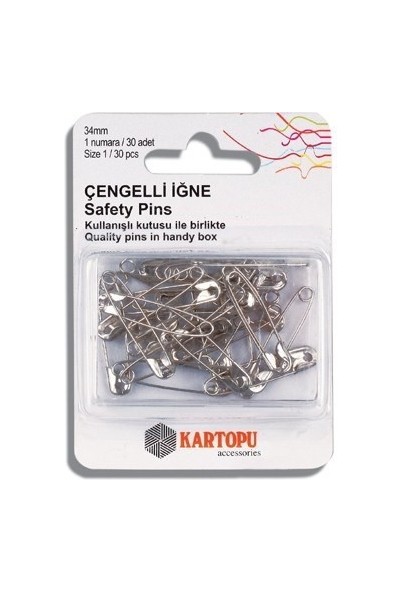 Kartopu Çengelli Iğne 34 mm K012131