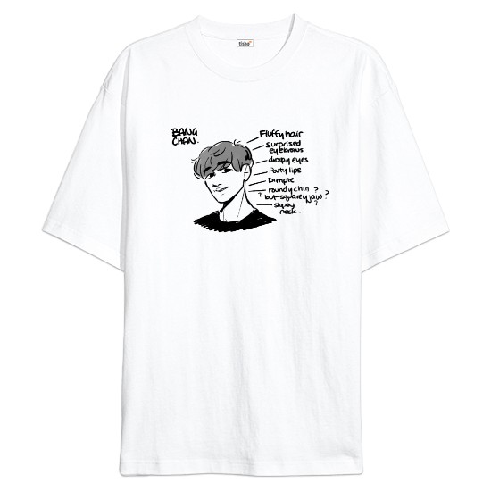Tisho Stray Kids-Bang Chan Oversize Unisex Tişört Fiyatı