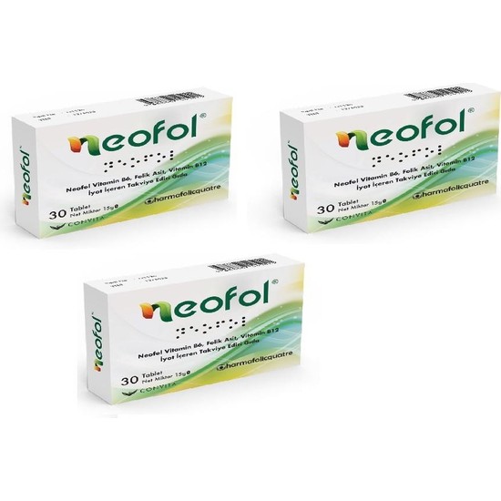 Neofol 30 Tablet 3 Adet Fiyatı, Taksit Seçenekleri ile Satın Al