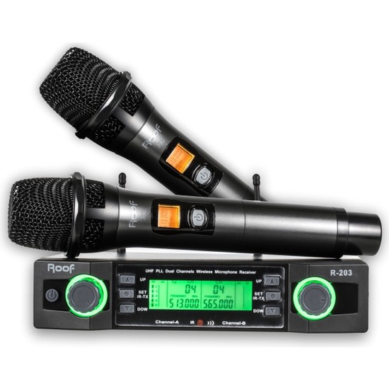 Roof R-203 (EL+EL) 2 Kanal Uhf 2 El Kablosuz Mikrofon Fiyatı