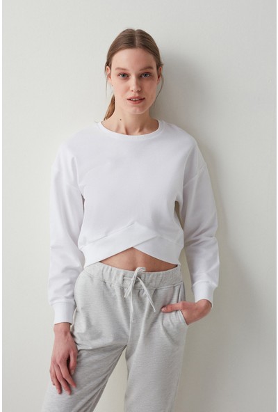 Penti Beyaz Twist Detailed Sweatshirt