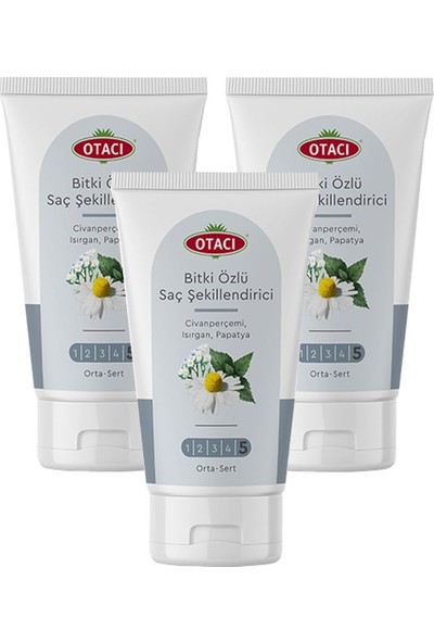 Otacı Bitkisel Saç Şekillendirici Orta Sert 150 ml x 3 Adet