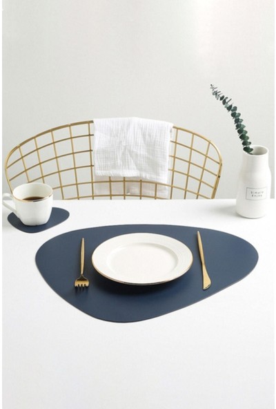 Nt Handmade 12 Parça Lacivert Oval Deri Amerikan Servisi Supla Isıya Dayanıklı Kaymaz Yıkanabilir Nt Handmade 12 Parça Lacivert Oval Deri Amerikan Servisi Supla Isıya Dayanıklı Kaymaz Yıkanabilir