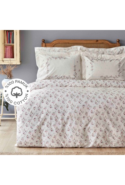 Sarah Anderson Lela %100 Pamuk Çift Kişilik Nevresim Yastık Seti