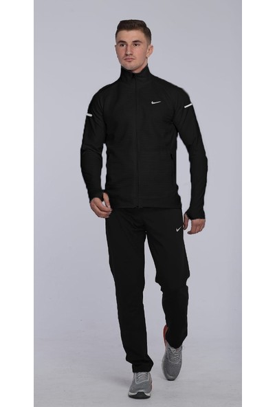 Nike Siyah Renk Dri - Fit Terletmez Slim Fit Erkek Eşofman Takımı Nike Siyah Renk Dri - Fit Terletmez Slim Fit Erkek Eşofman Takımı