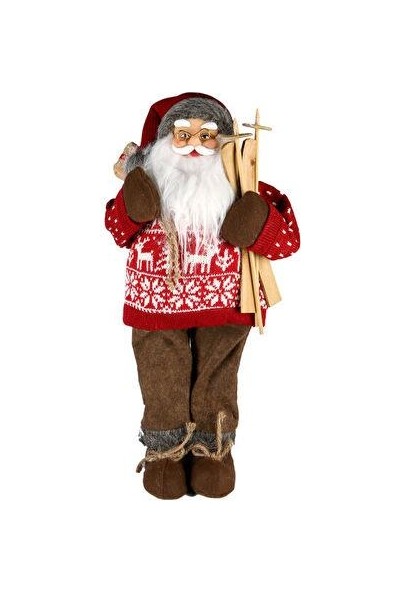 Çırpan Ev Noel Baba Kırmızı Kayakçı 60CM Çırpan Ev Noel Baba Kırmızı Kayakçı 60CM