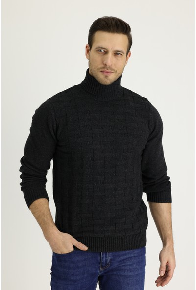 Kiğılı Balıkçı Yaka Yünlü Regular Fit Triko Kazak