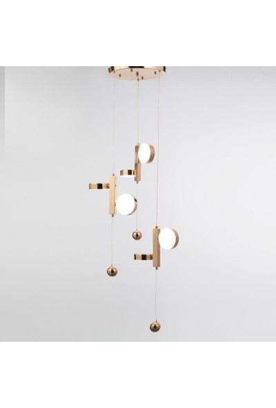 Vitale Altın Metal Yuvarlak Ledli Avize Vitale Altın Metal Yuvarlak Ledli Avize