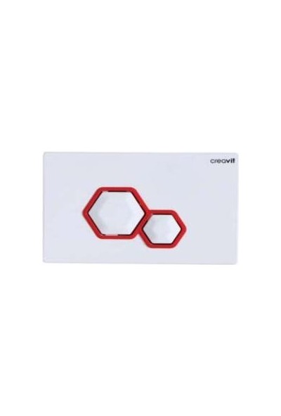 Creavit Beyaz-Kırmızı Rezervuar Kumanda Paneli Butonu GP6001.01 Dia Creavit Beyaz-Kırmızı Rezervuar Kumanda Paneli Butonu GP6001.01 Dia