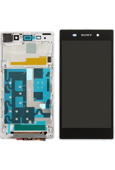 Sony Xperia Z1 L39H Ekran LCD Dokunmatik Çıtalı Orj - Beyaz