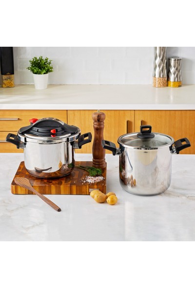 Karaca Vitola Düdüklü Tencere Seti 6+8 Lt