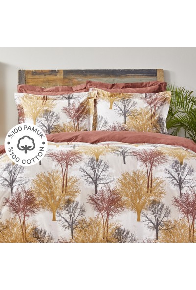 Sarah Anderson Fun Tree %100 Pamuk Çift Kişilik Nevresim Takımı