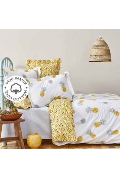 Sarah Anderson Fun Pineapple %100 Pamuk Tek Kişilik Nevresim Takımı Sarah Anderson Fun Pineapple %100 Pamuk Tek Kişilik Nevresim Takımı