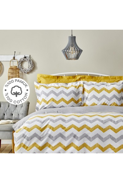 Sarah Anderson Fun Zigzag %100 Pamuk Tek Kişilik Nevresim Takımı