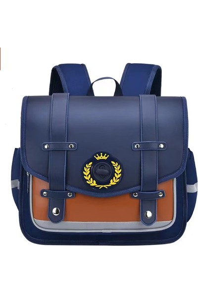 Love Home Omurga Korumalı Okul Çantasının Yatay Versiyonu Yükü Hafifletir ve Ilkokul Çocuklarının Büyük Kapasiteli Kahverengi Okul Çantasını Kamburlaştırmaz (Yurt Dışından)