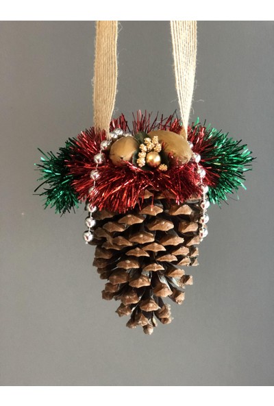 Florbar Yılbaşı Büyük Boy Kozalak Ağaç Süsü-Yeni Yıl Ağaç Süsü