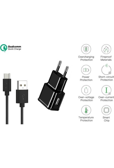 Hanporium Oneplus 8 Uyumlu Android Type-C Hızlı Şarj Aleti / Şarj Cihazı + Type-C Şarj Kablosu 15W 2.0 Amper Şarj Seti Hanporium Oneplus 8 Uyumlu Android Type-C Hızlı Şarj Aleti / Şarj Cihazı + Type-C Şarj Kablosu 15W 2.0 Amper Şarj Seti