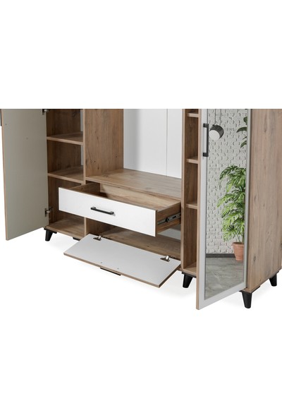 Moderniya Mobilya Lotus 2 Kapılı Aynalı Portmanto