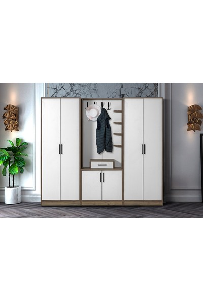 Moderniya Mobilya Loft 4 Kapılı Portmanto
