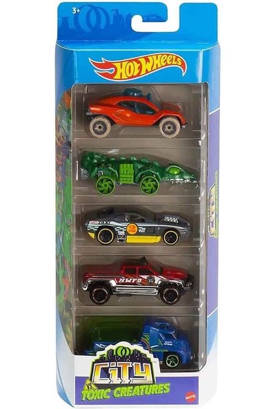 Hot Wheels Hot Wheels 5'li Araba Seti - City-Toxic Creatures