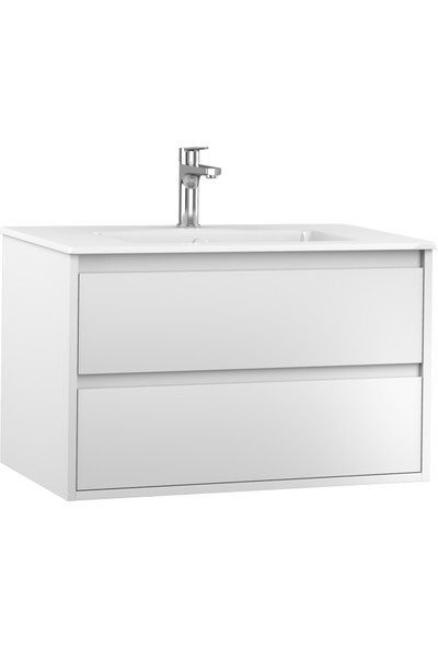 Isvea Pro Lavabo + Dolabı Beyaz 80 cm Isvea Pro Lavabo + Dolabı Beyaz 80 cm