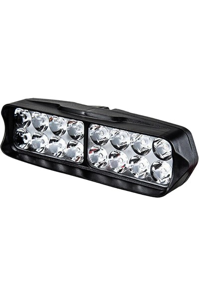 16 Leds Motosiklet Spot Işık Süper Parlak Far Far Sürüş Işığı 16 LED 24 W