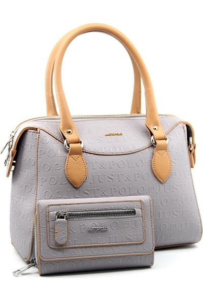 Just Polo Kadın Uzun Askılı El Çantası ve Cüzdan Kombini