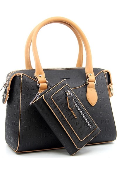 Just Polo Kadın Uzun Askılı El Çantası ve Cüzdan Kombini