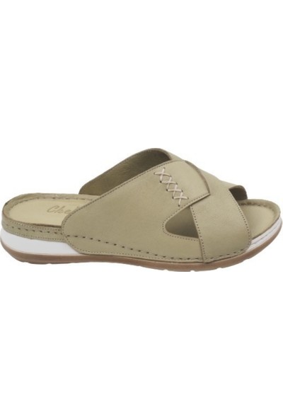 Chelsy Yeşil Hakiki Deri Kadın Terlik Chelsy