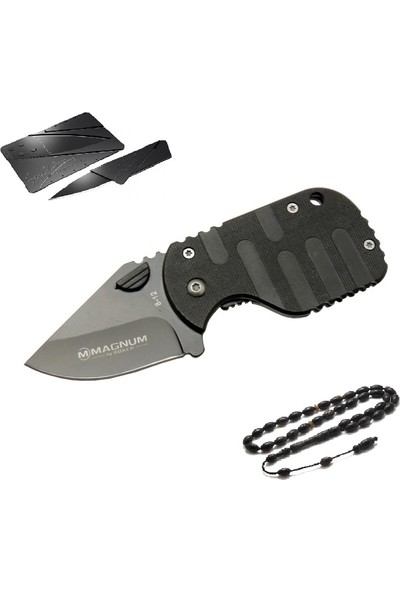 Böker Marka 8-12 11.5 cm Mini Çakı Yanında Kart Çakı ve Tesbih Ile