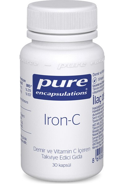 Pure Encapsulations Iron-C 30 Kapsül