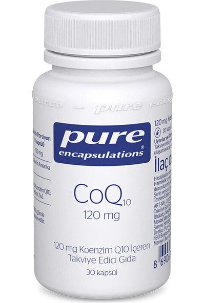 Pure Encapsulations Coenzyme Q10 120 Mg 30 Kapsül