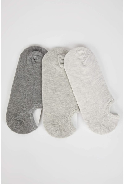 DeFacto 	Kadın Pamuklu 3'lü Sneaker Çorap K5974AZNS