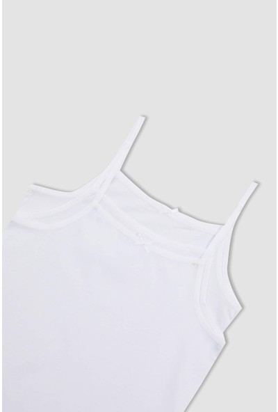 DeFacto Kız Çocuk Basic 2'li Askılı Pamuklu Atlet V4456A622SP DeFacto Kız Çocuk Basic 2'li Askılı Pamuklu Atlet V4456A622SP