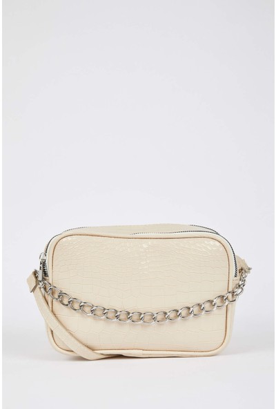 DeFacto Suni Deri Timsah Derisi Desenli Çapraz Kol Çantası U2023AZNS DeFacto Suni Deri Timsah Derisi Desenli Çapraz Kol Çantası U2023AZNS