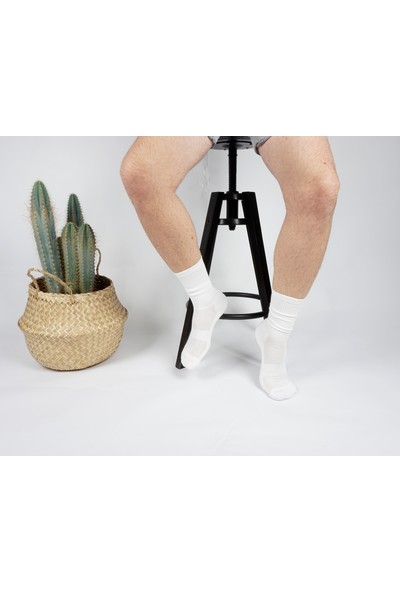Aykırı Men Socks Beyaz 4F Yazılı Çorap