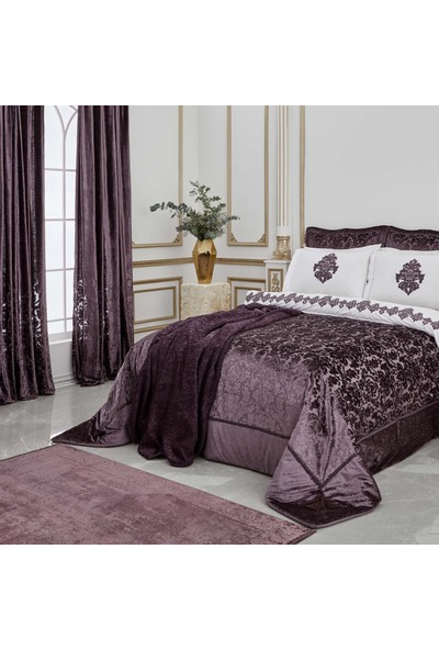 Karaca Home Volante Mürdüm Perde Hediyeli 12 Parça Çeyiz Seti Karaca Home Volante Mürdüm Perde Hediyeli 12 Parça Çeyiz Seti