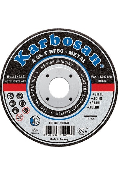 Karbosan 115 x 2.5 Metal Kesici