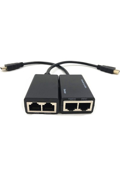 Goodgoods RJ45 Dönüştürücüye Hdmı Uyumlu Çift Bağlantı Noktalı Ağ Kablosu Hd 1080P Video Sinyal Genişletici 30M 1 Takım (Yurt Dışından) Goodgoods RJ45 Dönüştürücüye Hdmı Uyumlu Çift Bağlantı Noktalı Ağ Kablosu Hd 1080P Video Sinyal Genişletici 30M 1 Takım (Yurt Dışından)