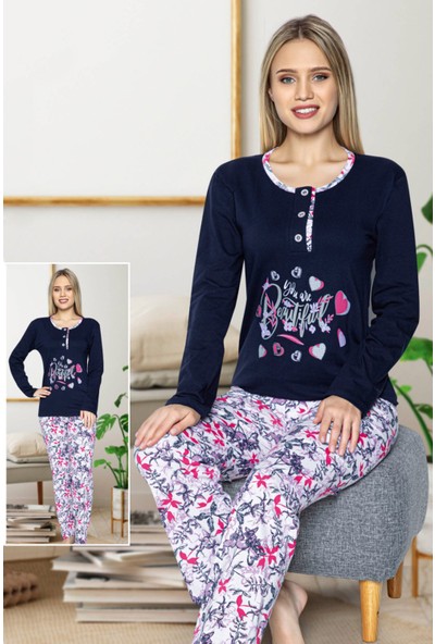 Eminna Uzun Kollu Kadın Pijama Takımı