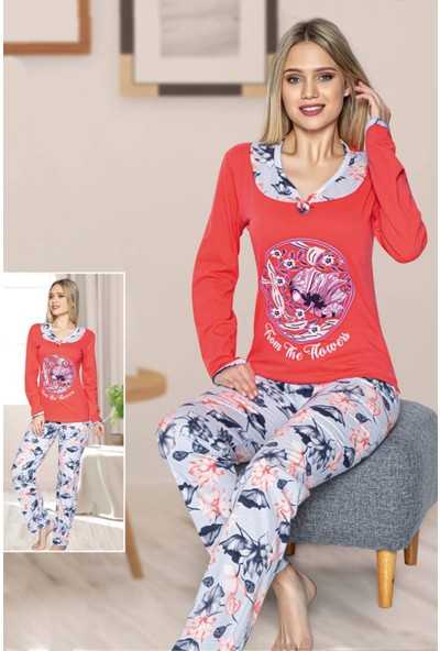 Eminna Uzun Kollu Kadın Pijama Takımı