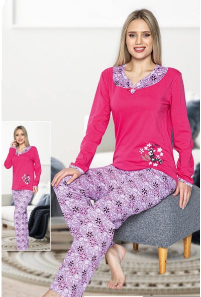 Eminna Uzun Kollu Kadın Pijama Takımı