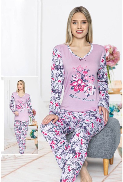 Eminna Uzun Kollu Kadın Pijama Takımı