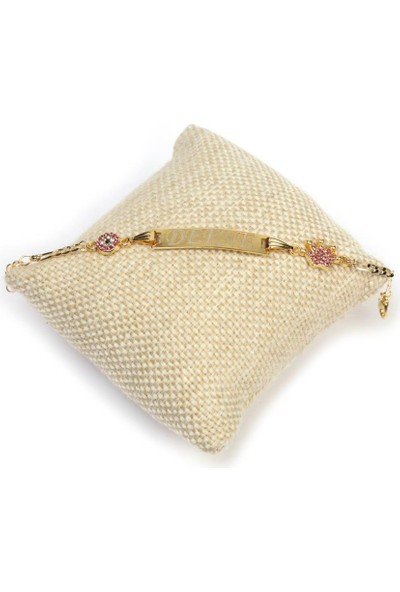 Sahi Aksesuar Pembe Kristal Taşlı Kız Bebek Bileklik 50