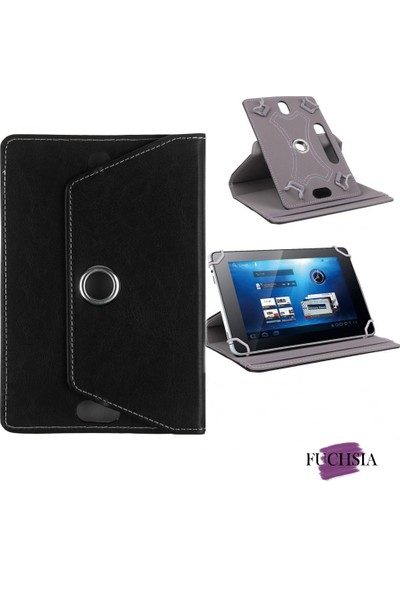 Fuchsia Tcl Tab 10 Fhd 4g 10.1 Inç Uyumlu Fuchsia 360° Dönebilen Standlı Kapaklı Universal Tablet Kılıfı - Siyah Fuchsia Tcl Tab 10 Fhd 4g 10.1 Inç Uyumlu Fuchsia 360° Dönebilen Standlı Kapaklı Universal Tablet Kılıfı - Siyah