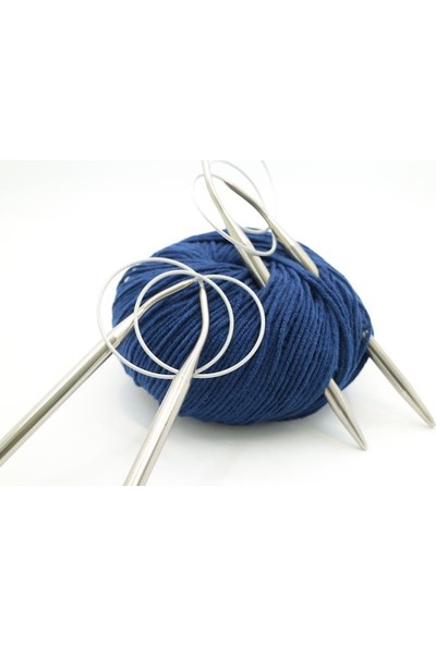 Dünya Yün Titanyum Şiş Misinalı 100 cm 5mm